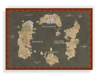 Digital Azeroth World of Warcraft the War Within Vintage Map Poster - Etsy