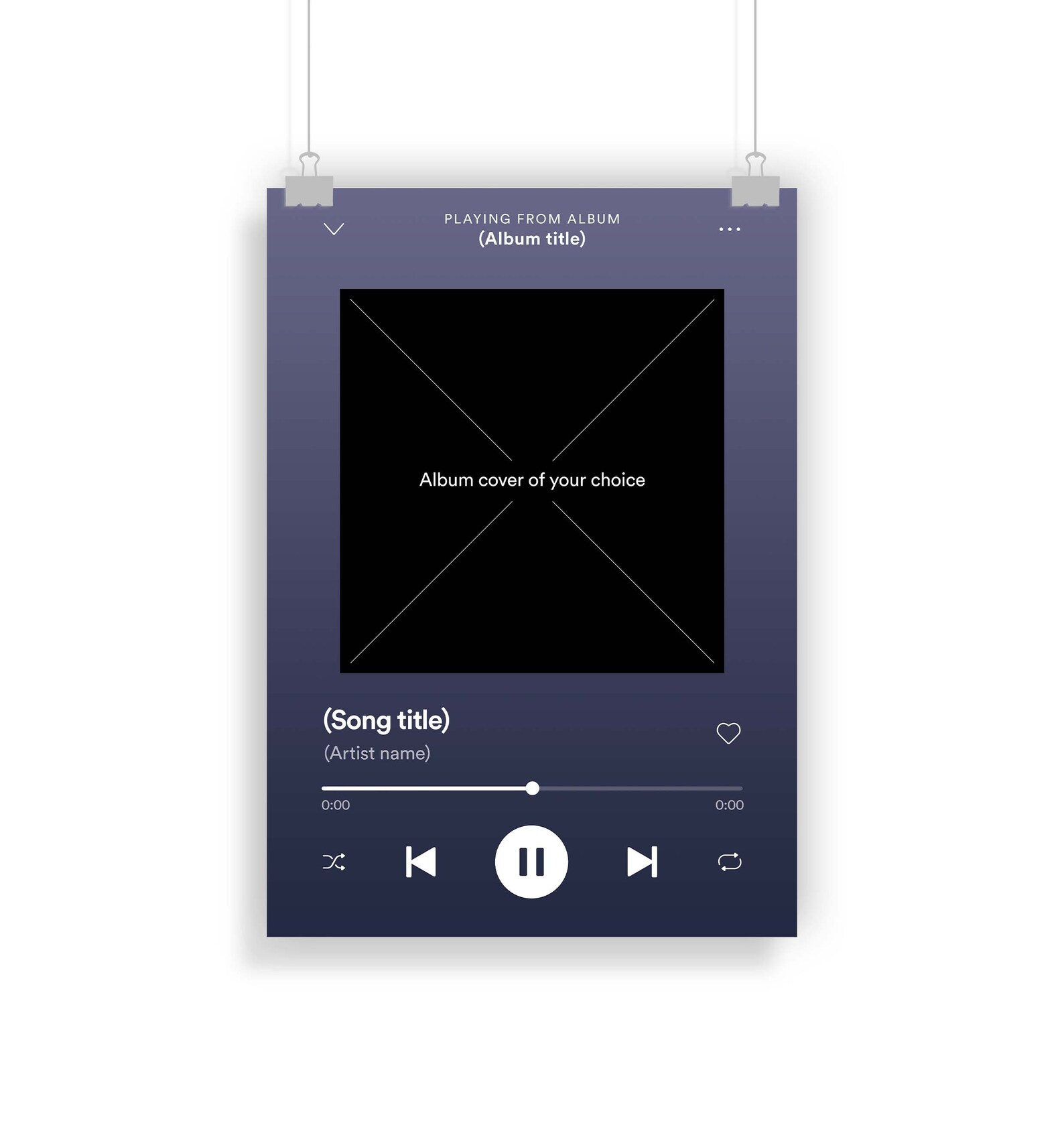 Personalised Spotify Music app Print Poster | Etsy