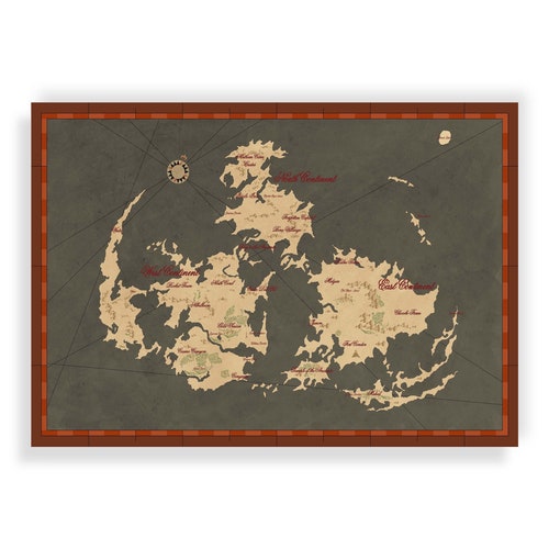 Map of Gaia From Final Fantasy VII World Map Final Fantasy - Etsy