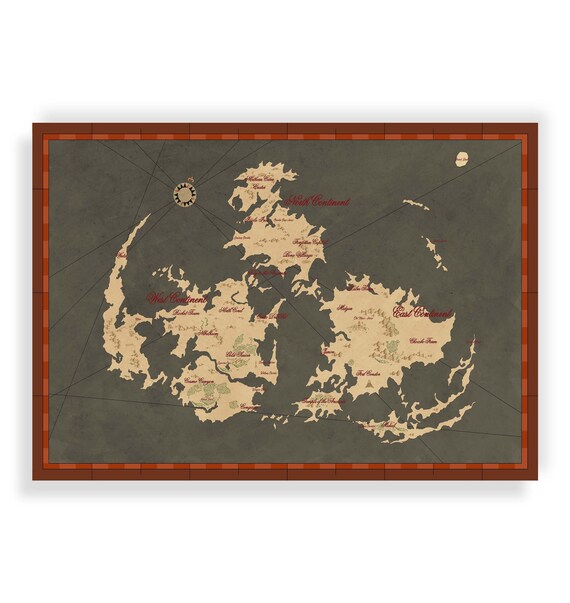 Final Fantasy VII Map of Gaia Print Poster - Etsy