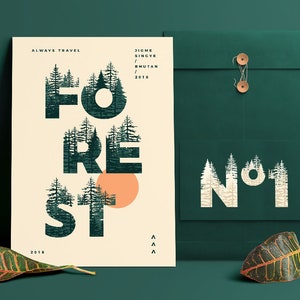 Forests Layered Font - Etsy