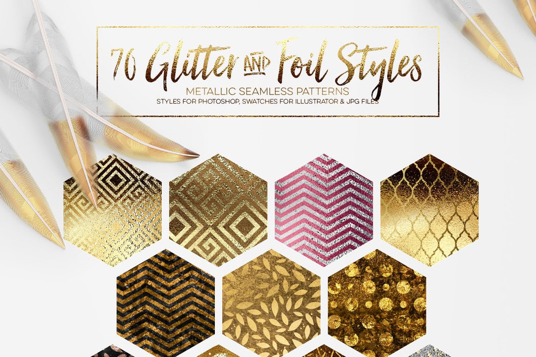 70 Gold & Metallic Seamless Patterns - Etsy