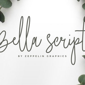 Bella Script Font - Etsy