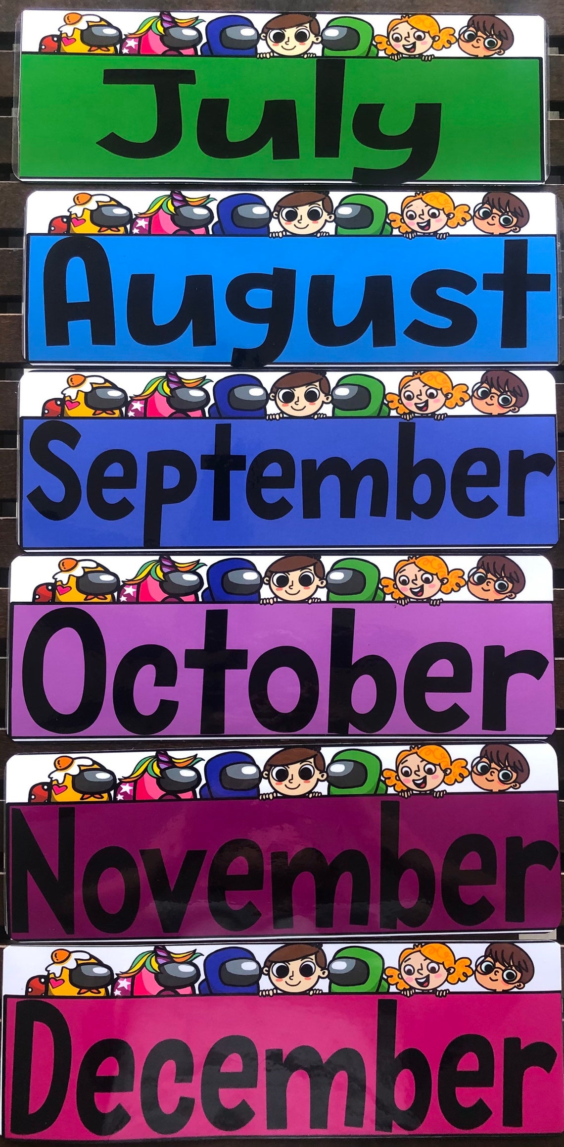 Months of the Year Magnetic Headers | Etsy