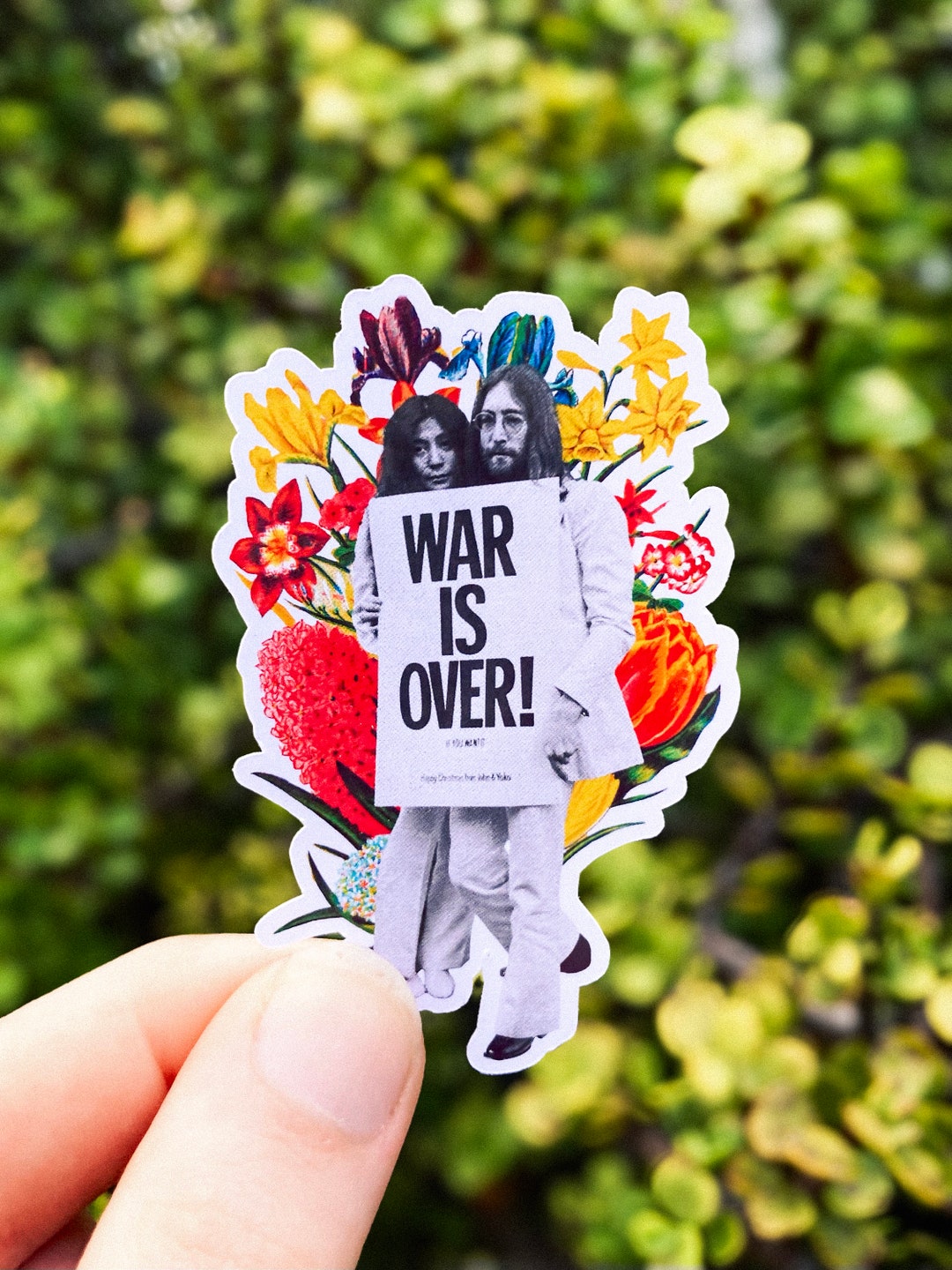 Christmas Sticker Happy Xmas War is Over If You Want It - Etsy