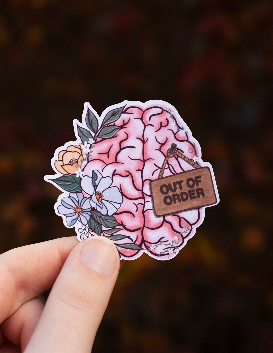 Out of Order Brain Sticker for ADHD and Autism Mental Health Sticker ...