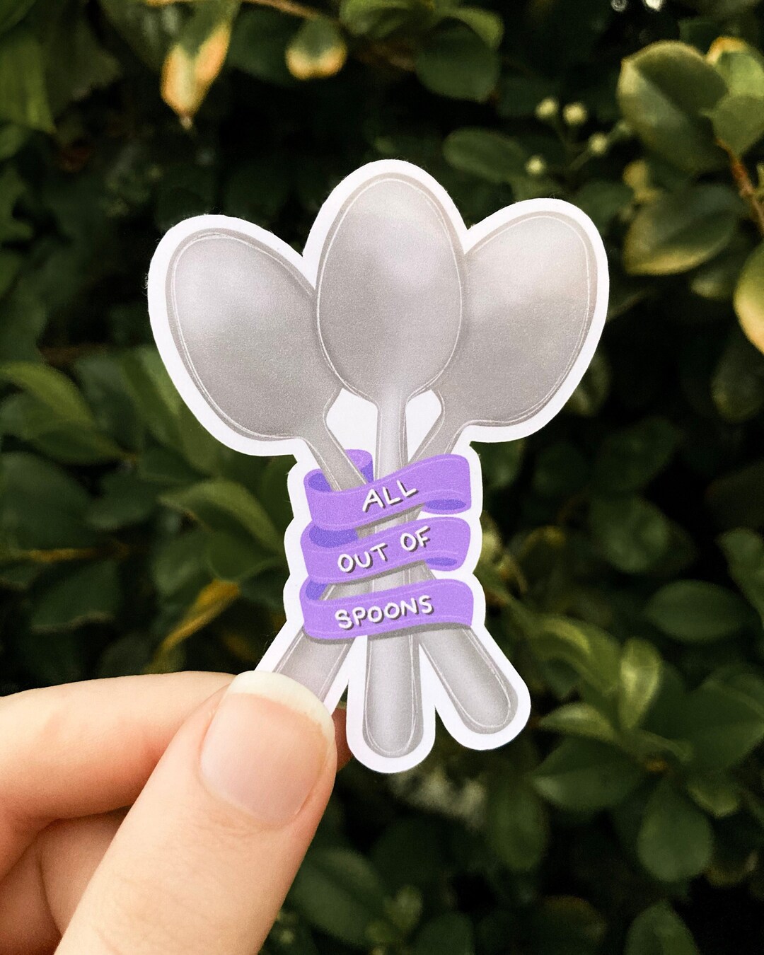 Out of Spoons Autism Sticker, Neurodivergent Sticker, ADHD Laptop Decal ...