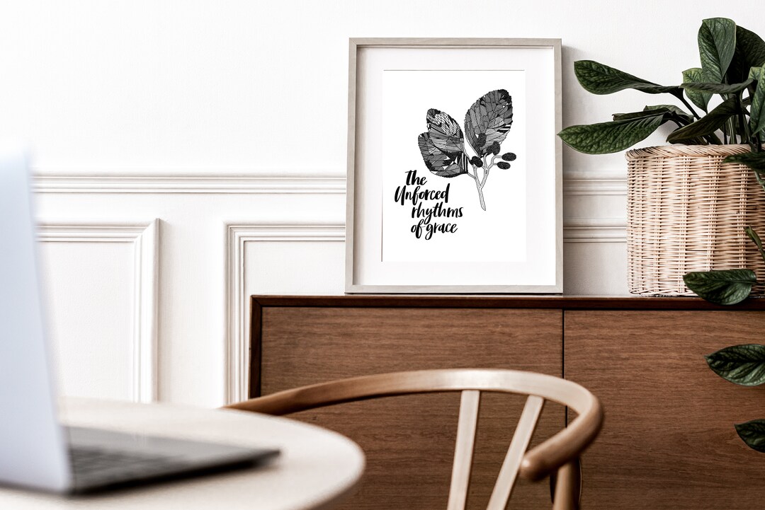 Unforced Rhythms of Grace / Printable Bible Art / Matthew 11:28-30 ...