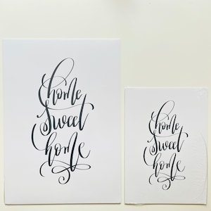 Home Sweet Home / Printable Art / Home Decor / Hand Lettered Quote ...