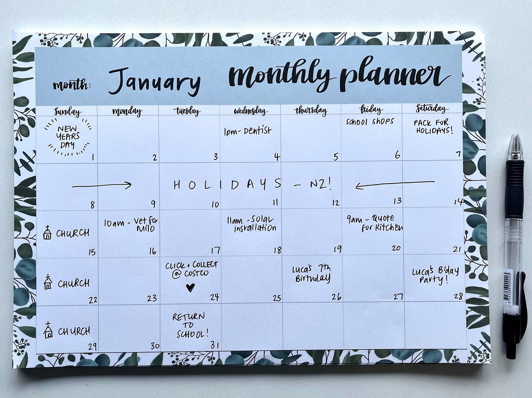 12 Monthly Calendars / Yearly Calendar / Multi-coloured or Native ...