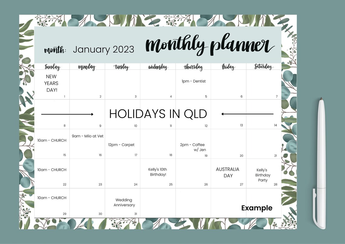 12 Monthly Calendars / Yearly Calendar / Multi-coloured or Native ...