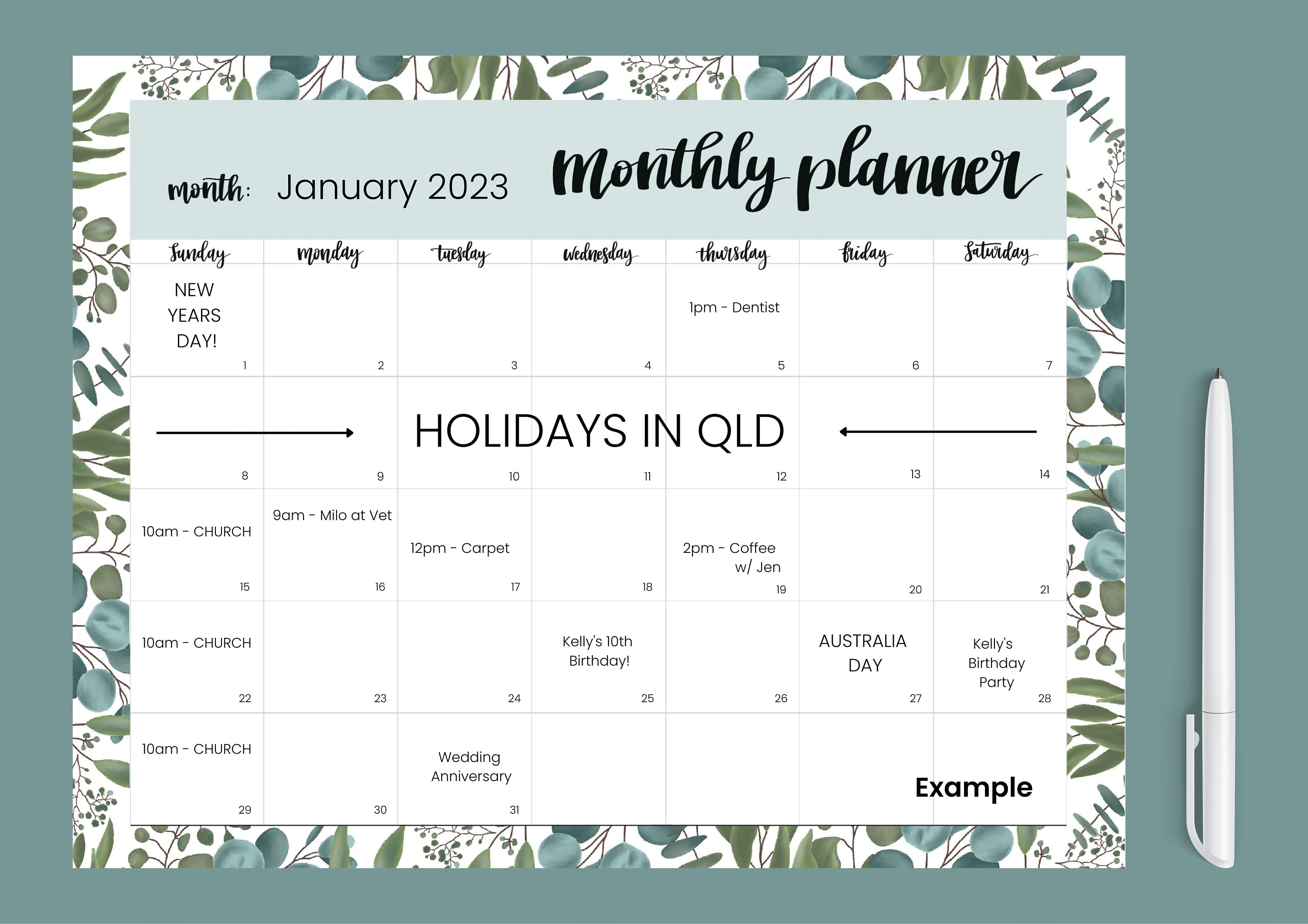 12 Monthly Calendars / Yearly Calendar / Multi-coloured or Native ...