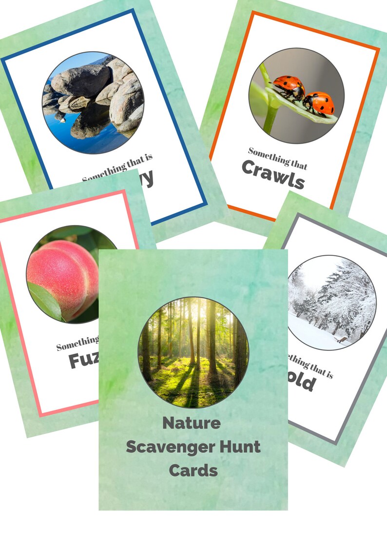 Nature Scavenger Cards - Etsy