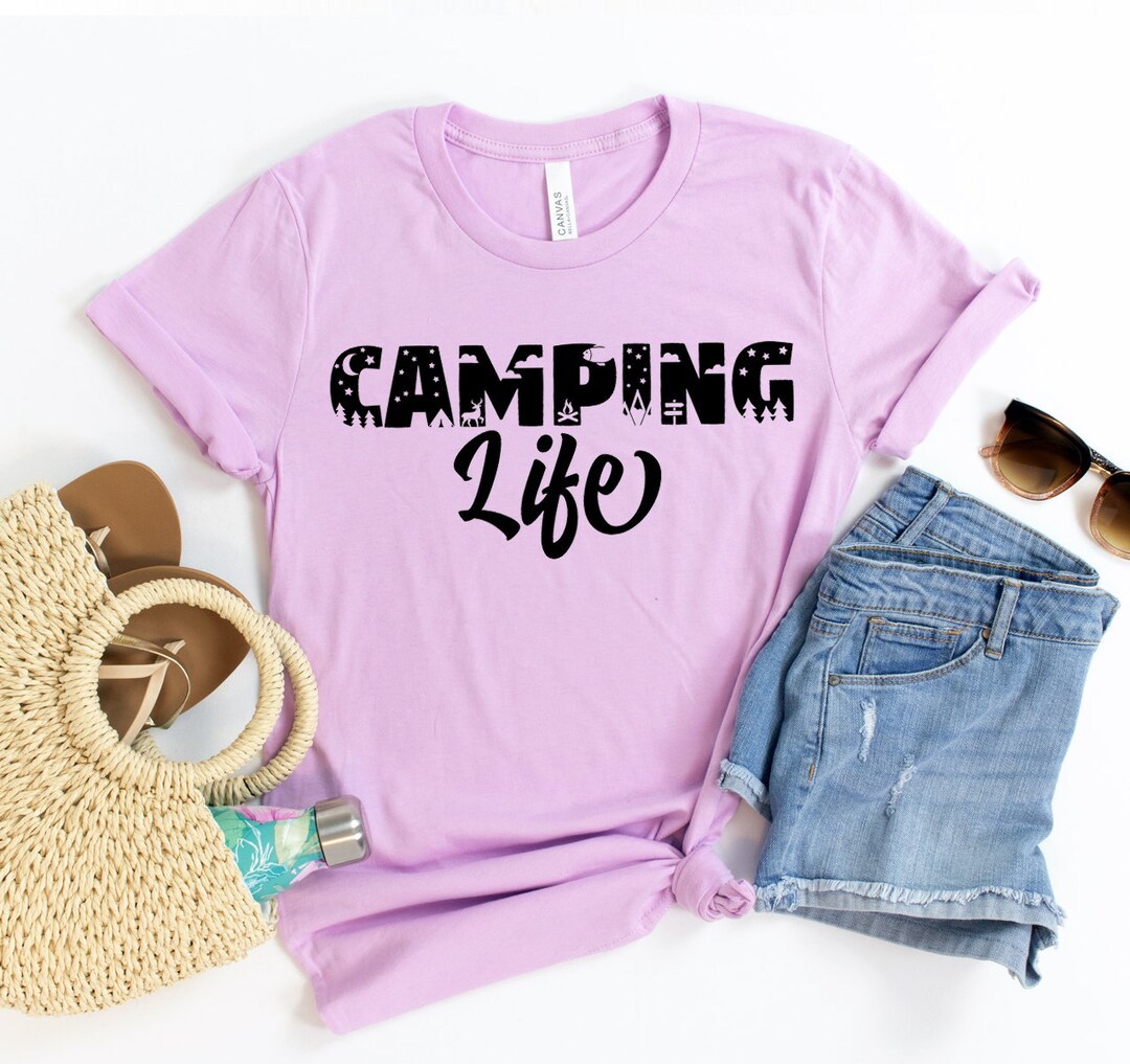 Camping Life T Shirt, Camping, Camping Gift, Camping Shirt, Camping Tee ...