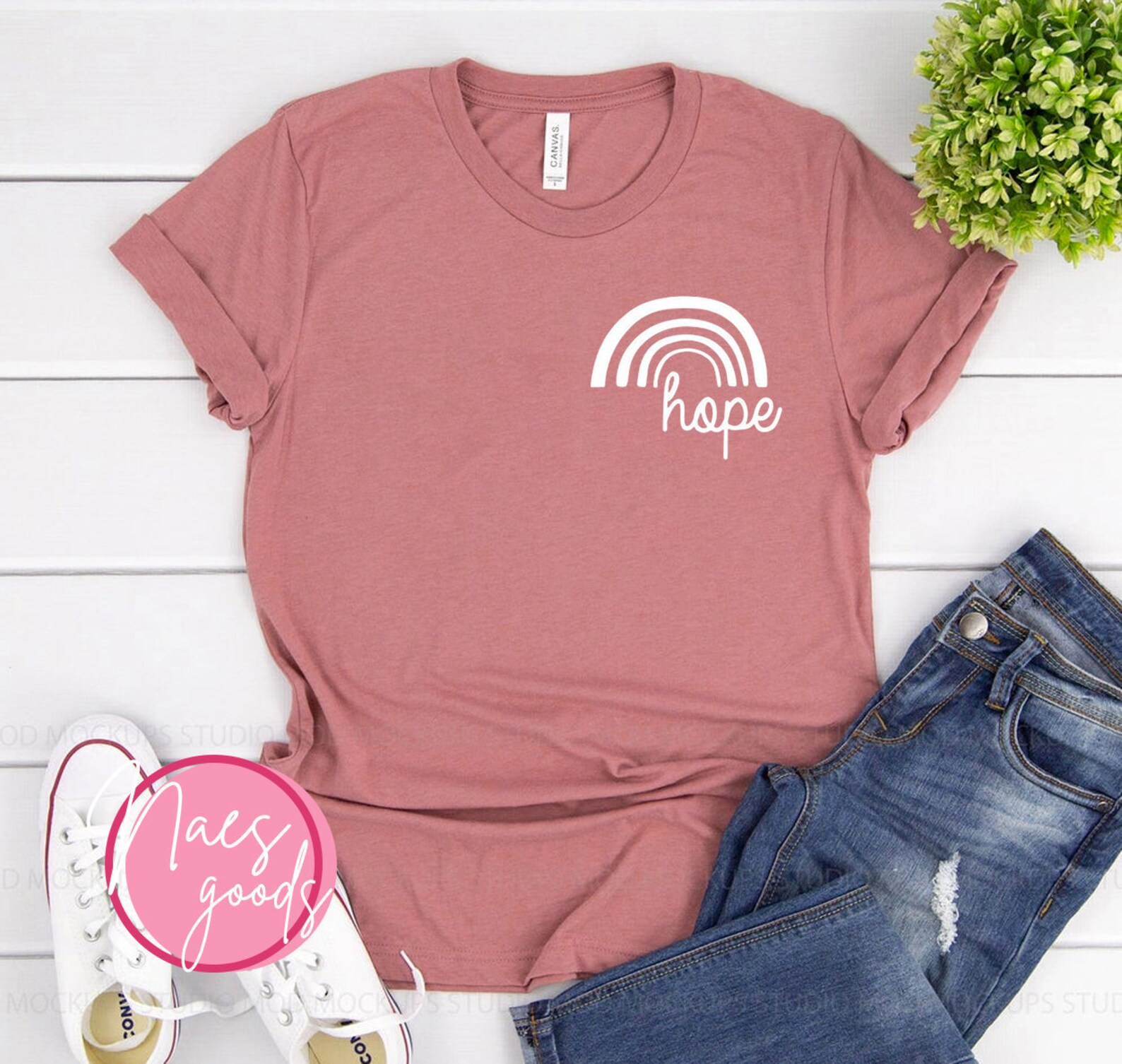 Rainbow Hope Pocket Shirt Hope T-shirt Positivity Tee - Etsy