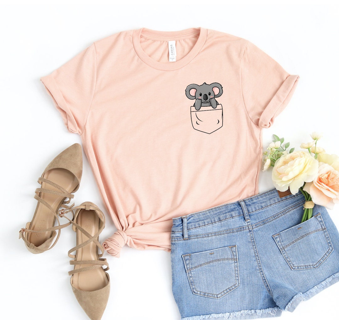 Koala Pocket Shirt Koala T-shirt Funny Koala Lover Shirt - Etsy