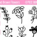 Wildflower SVG Bundle, Plants Svg, Floral Clipart, Doodle Flowers, Hand ...