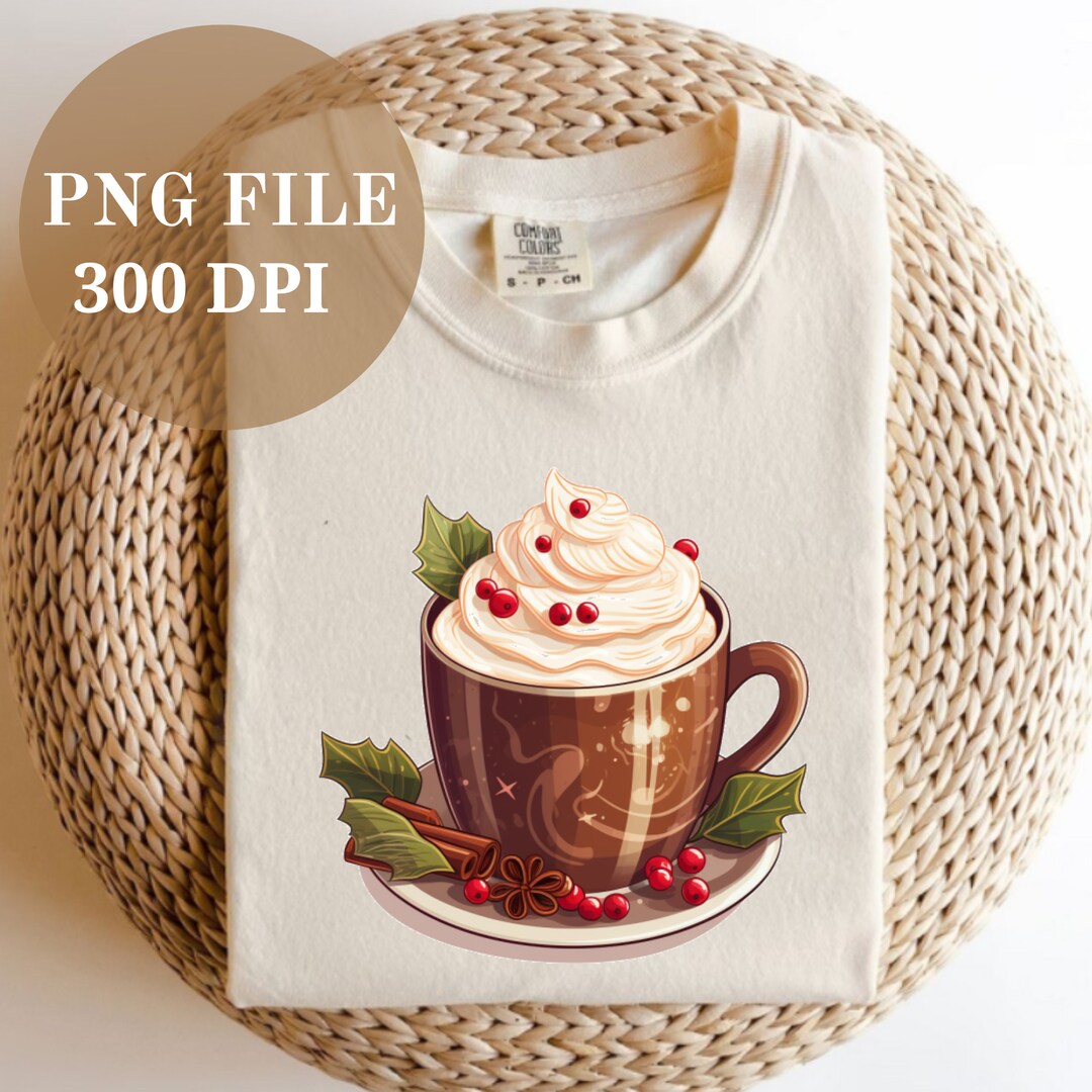 Christmas Hot Cocoa Sublimation PNG, Hot Cocoa Clip Art, Winter ...