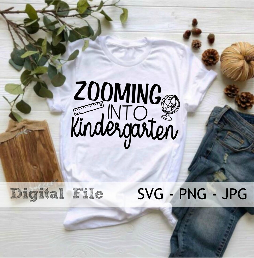 Zooming Into Kindergarten SVG, Virtual Learning SVG, Distance Learning ...
