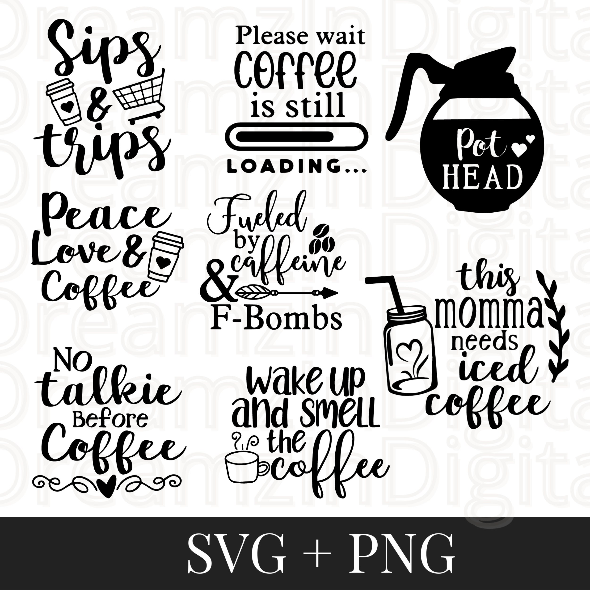 Kaffee SVG Bundle Kaffee Tasse svg Kaffee tasse svg cricut - Etsy.de