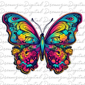 Psychedelic Butterfly, Magic Butterfly PNG, Butterfly PNG, Psychedelic ...
