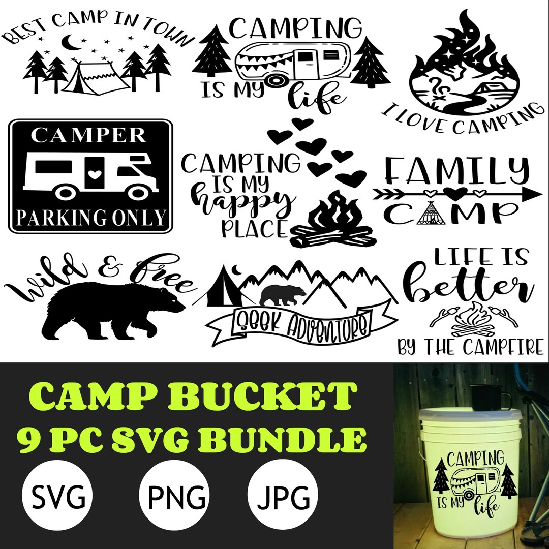 Camping SVG Bundle, Camping Svg, Decals for Camper, Camping Decal Svg ...