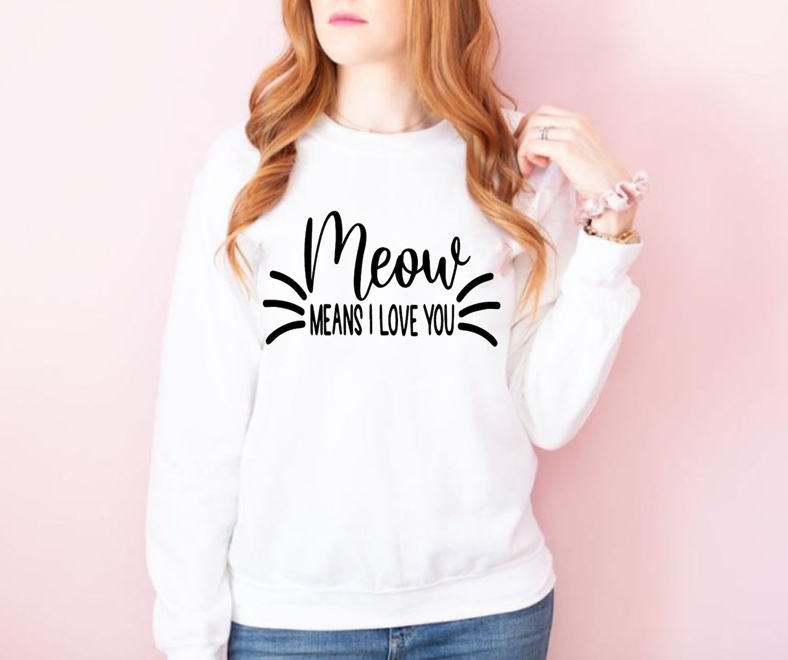 Meow Means I Love You SVG Cute Cat Svg Meow Svg Cut File - Etsy