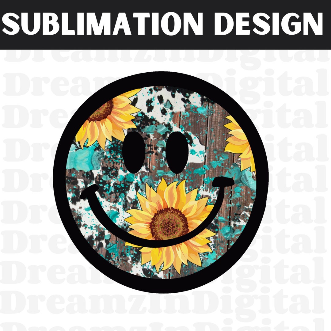Cowhide Smiely Face Png, Wetern Smiley Png, Sublimation Clipart, Trendy ...