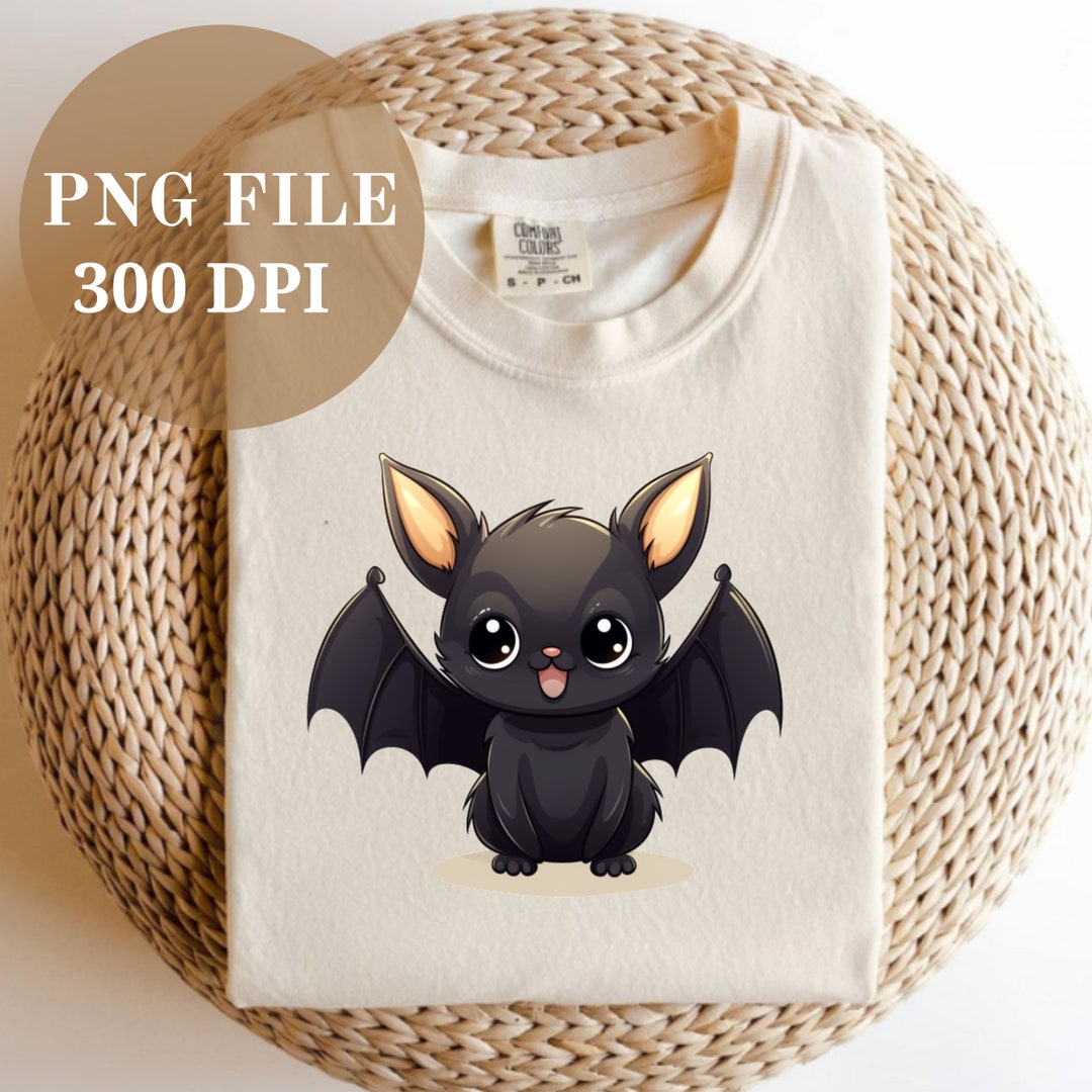 Halloween Bat Sublimation PNG, Cartoon Bat File Clipart, T Shirt Design ...