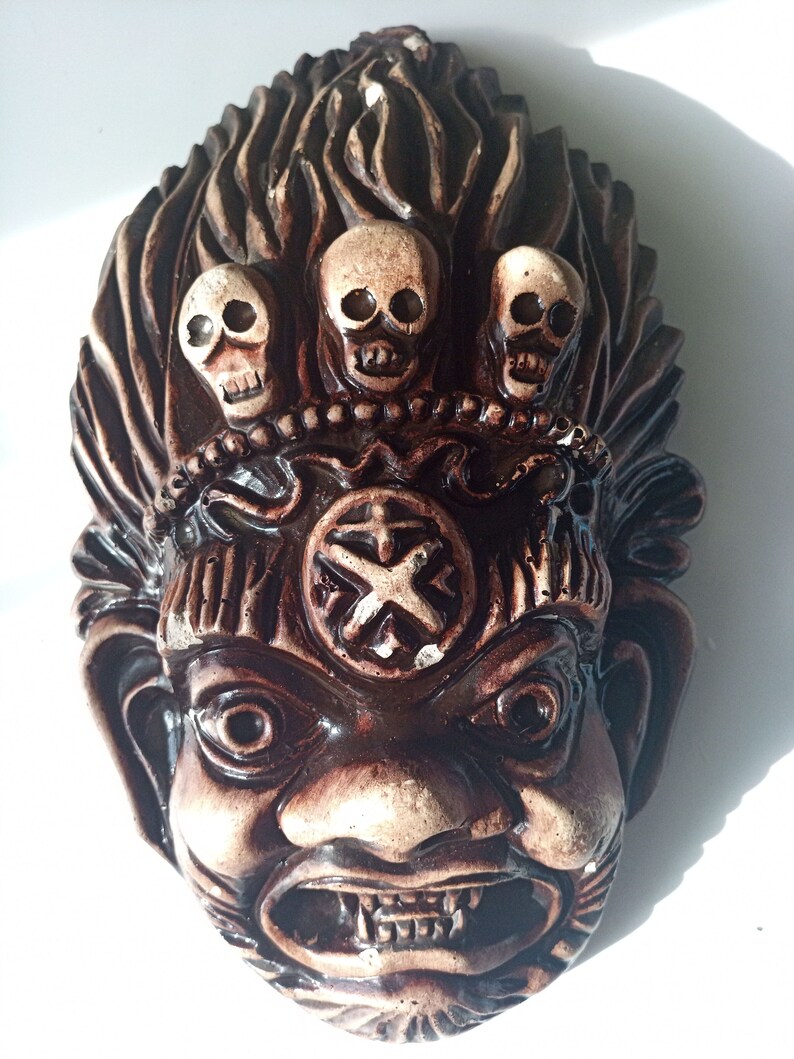 Scary Face. the Magic of Voodoo. Mask on the Wall. | Etsy