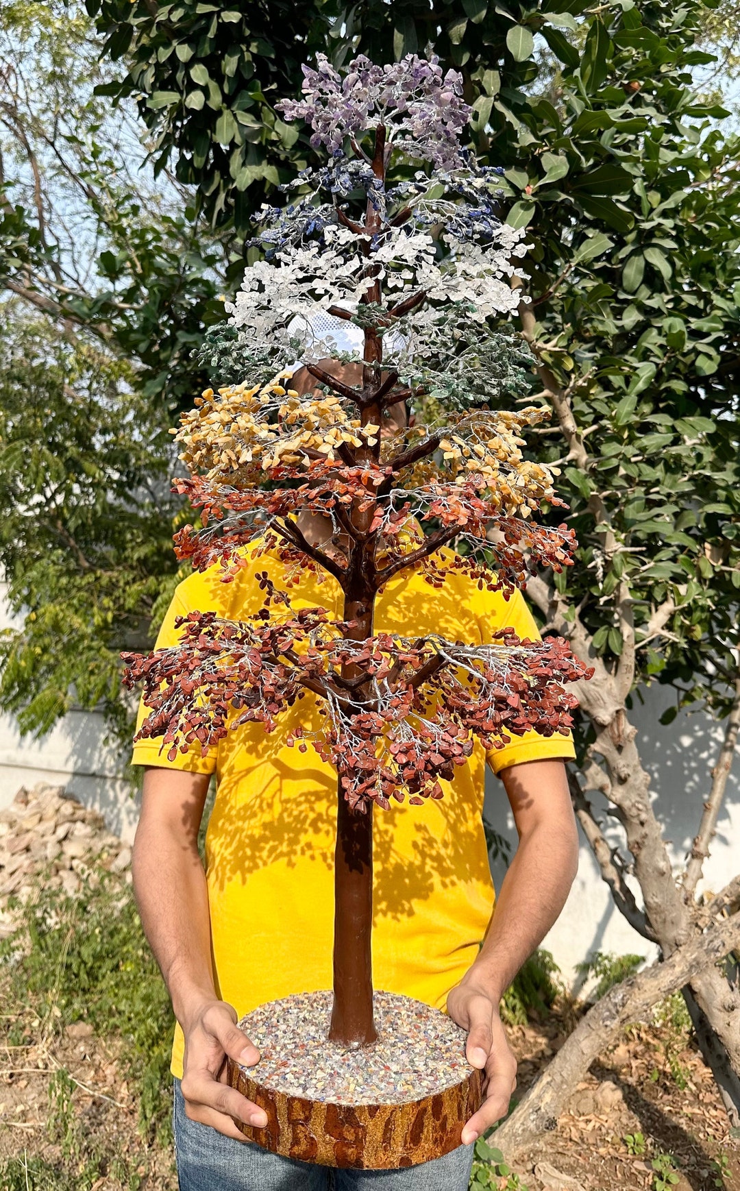 40large Seven Chakra Tree, Large 7 Chakra Tree, Large Christmas Tree ...