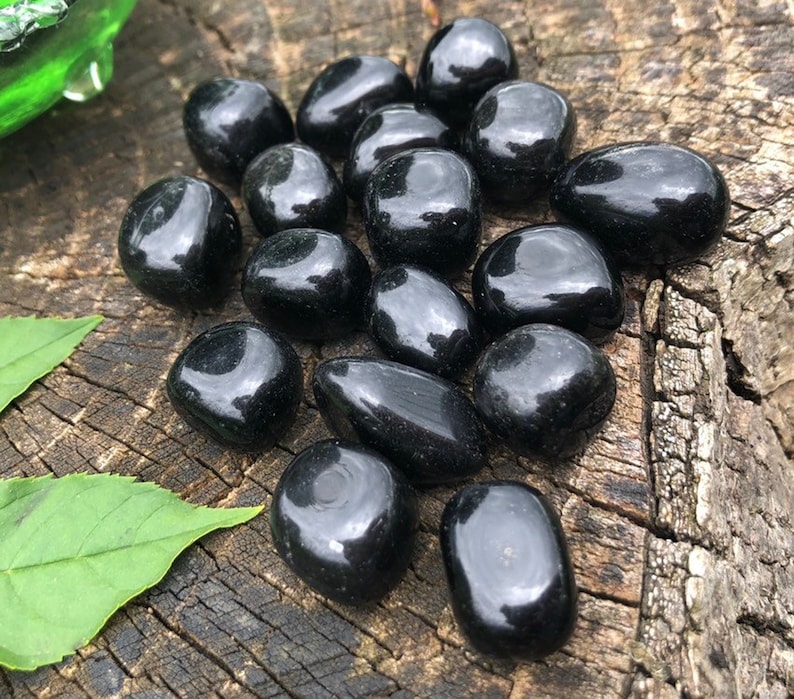 100pc BULK Black Obsidian Tumbled Stone Black Obsidian Stone - Etsy