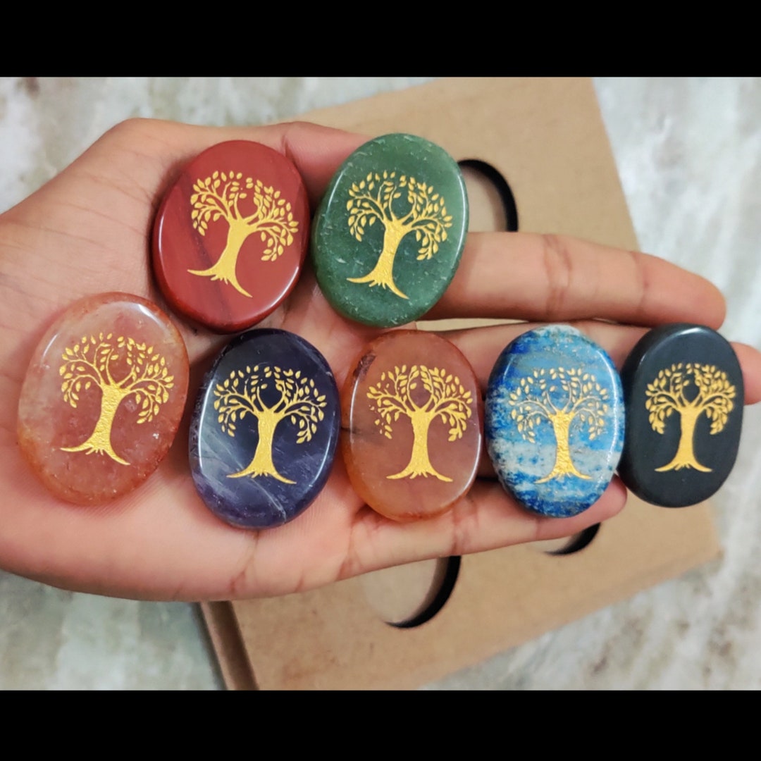 Chakra Stone Set, Chakra Gift Set, Chakra Stones, Healing Crystals, 7 ...