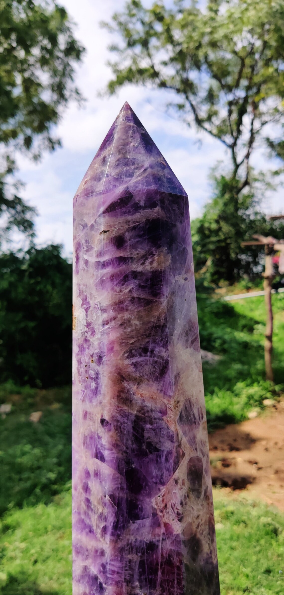 XXXL 18.5 Inches Amethyst Big Tower Natural Dream Amethyst | Etsy