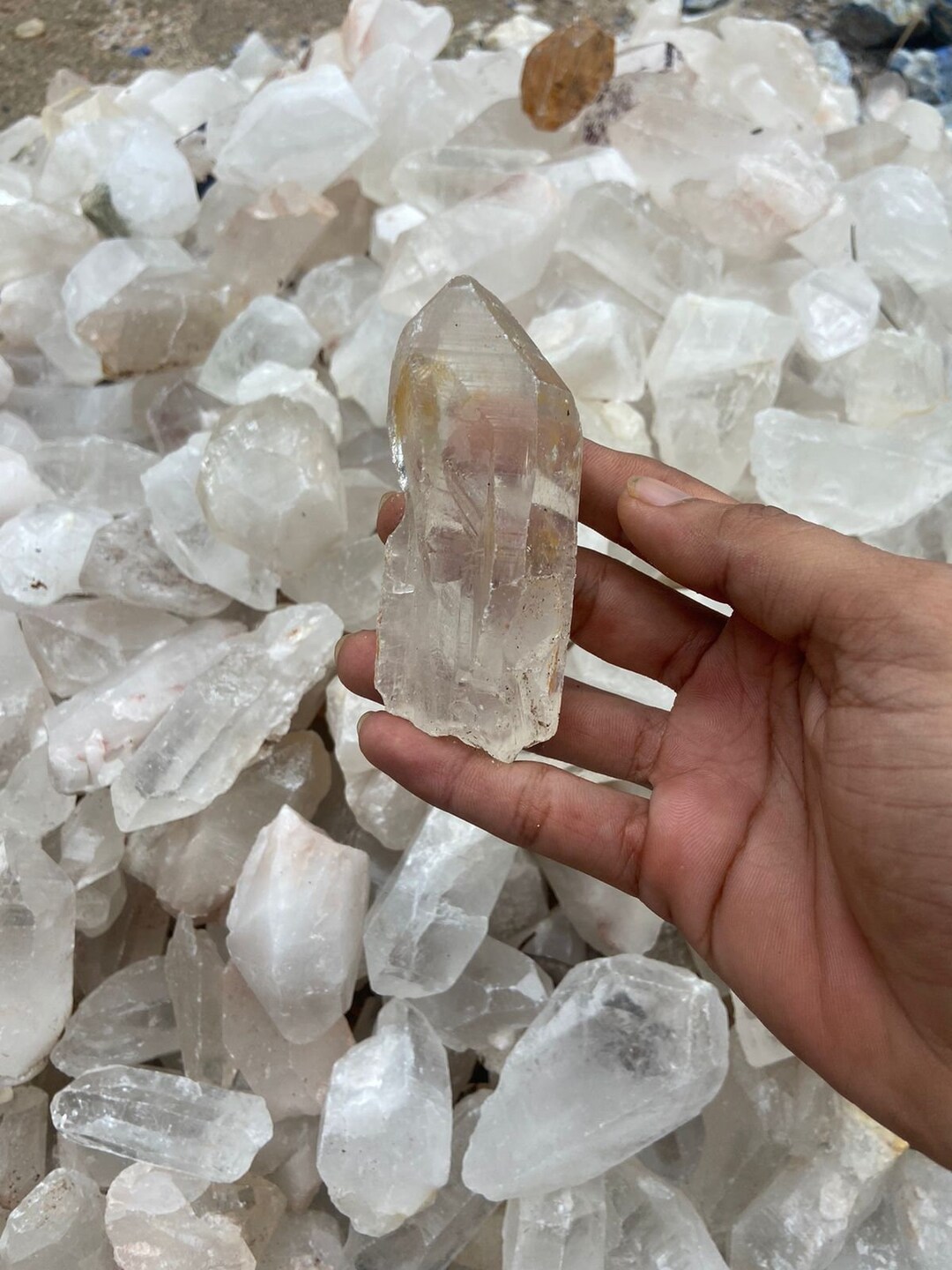2LBS Bulk Clear Quartz Point Raw Clear Quartz Rough Clear Quartz Quartz ...
