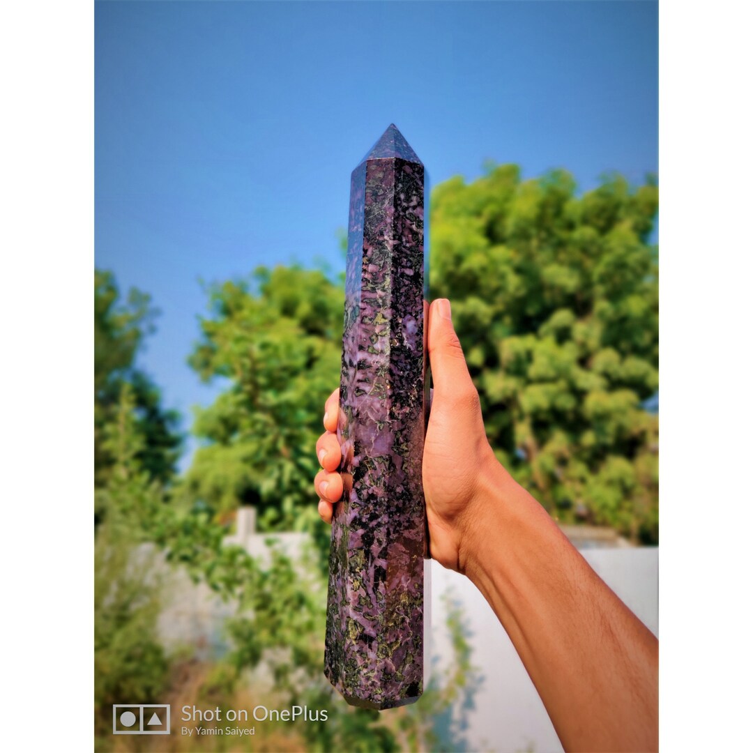 Indigo Gabbro Large Point, Gabbro Tower, Crystal Point, Merlinite ...