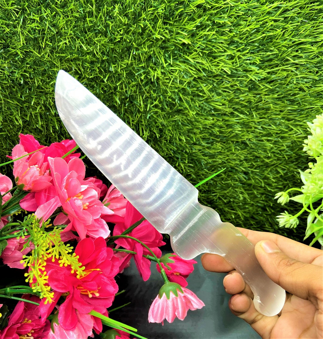 Selenite Sword Selenite Knife Large White Crystal Knife - Etsy