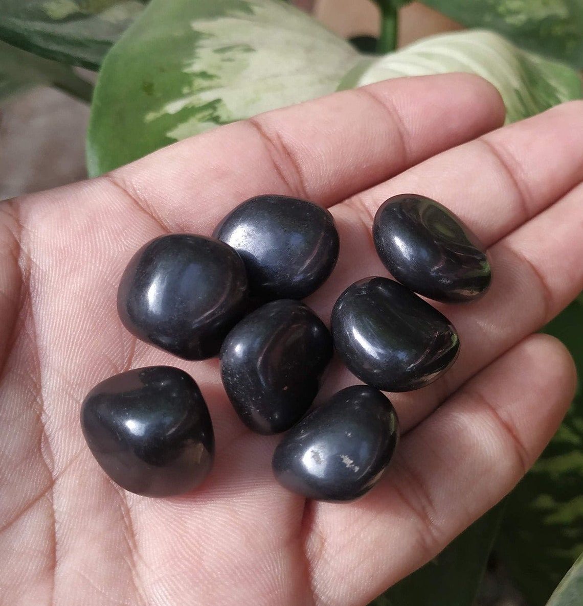 100pc BULK Black Obsidian Tumbled Stone Black Obsidian Stone - Etsy