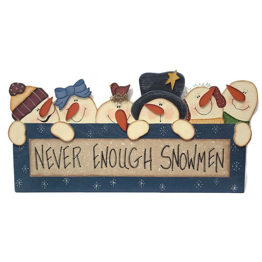 Snowman Decor, Winter Decor, Snowman Sign, Hand Painted, Snowmen ...