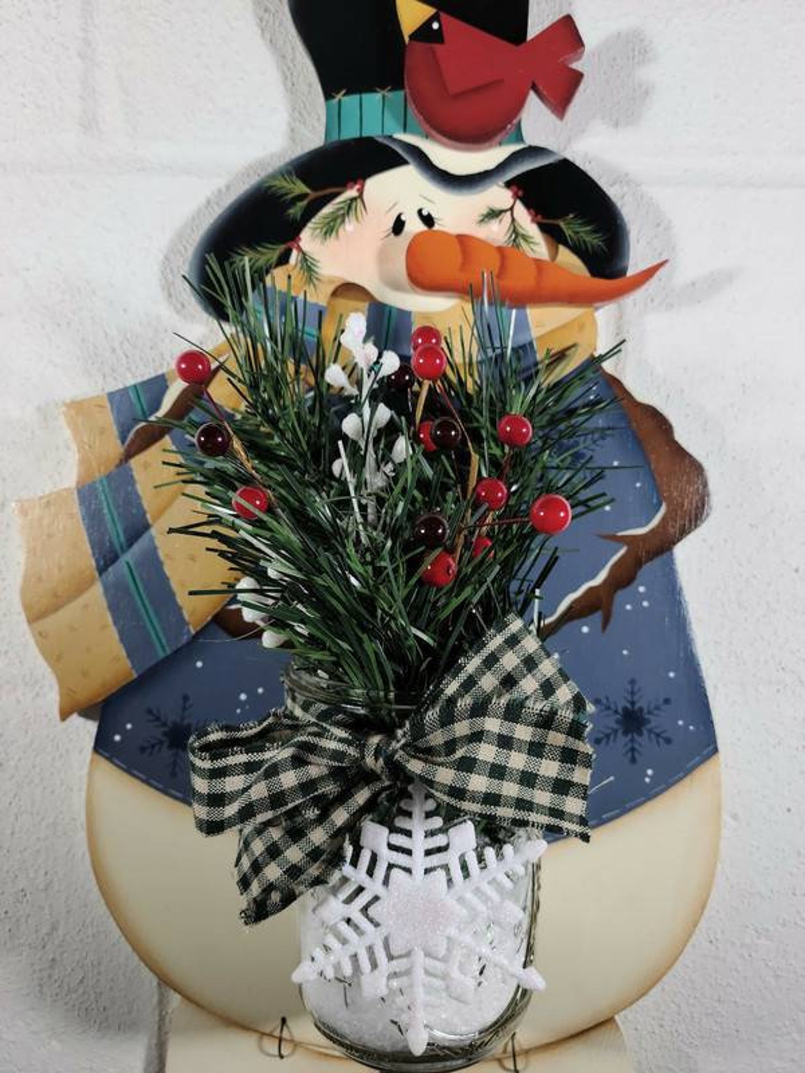 Snowman Decor Winter Decor Hand Painted Snowman Decorative | Etsy