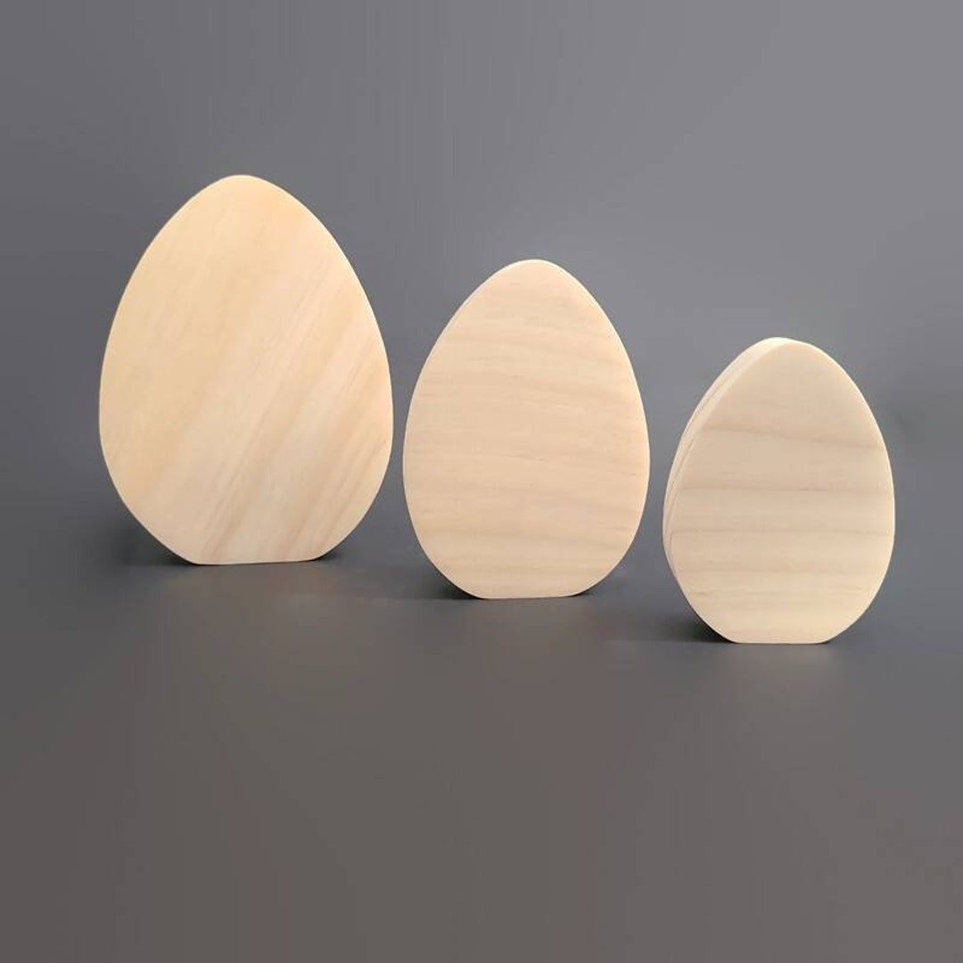 Unfinished Wood Cutouts, Unfinished Wood Egg, DIY Wood Craft Cutouts, Wood Easter Egg, Craft ...