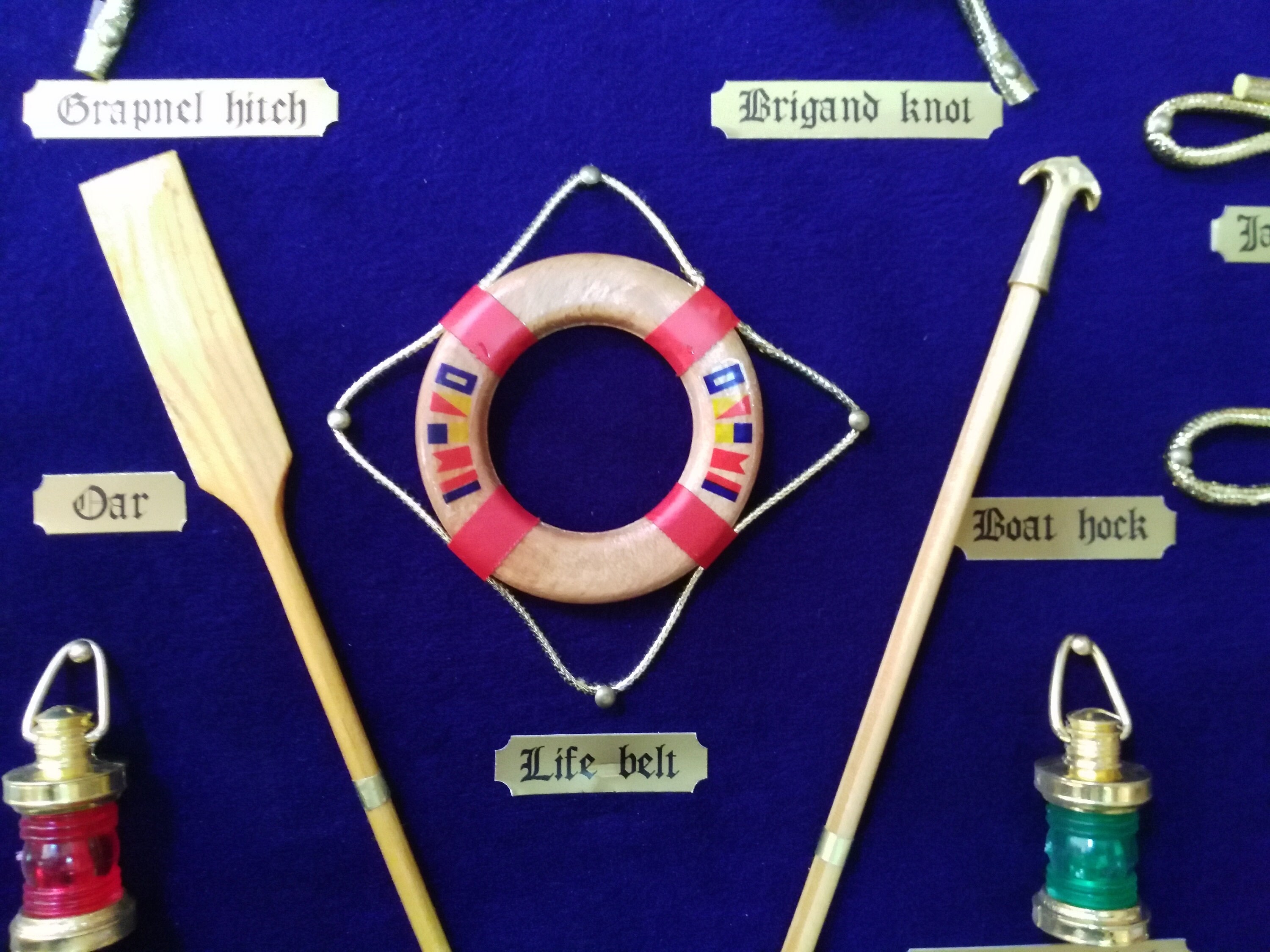 Golden Sailor Knots & Naval Tools Display: Handmade Nautical Wall Decor ...