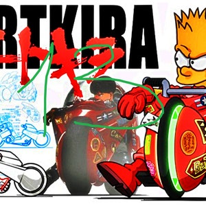 AKIRA Parody BARTKIRA Patch Set DTG for Sewing of Your Choice - Etsy