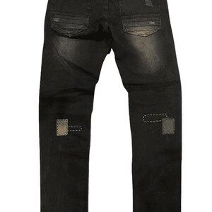 Custom Handmade Crust Patchwork Destroyed Jeans Black Skinny - Etsy