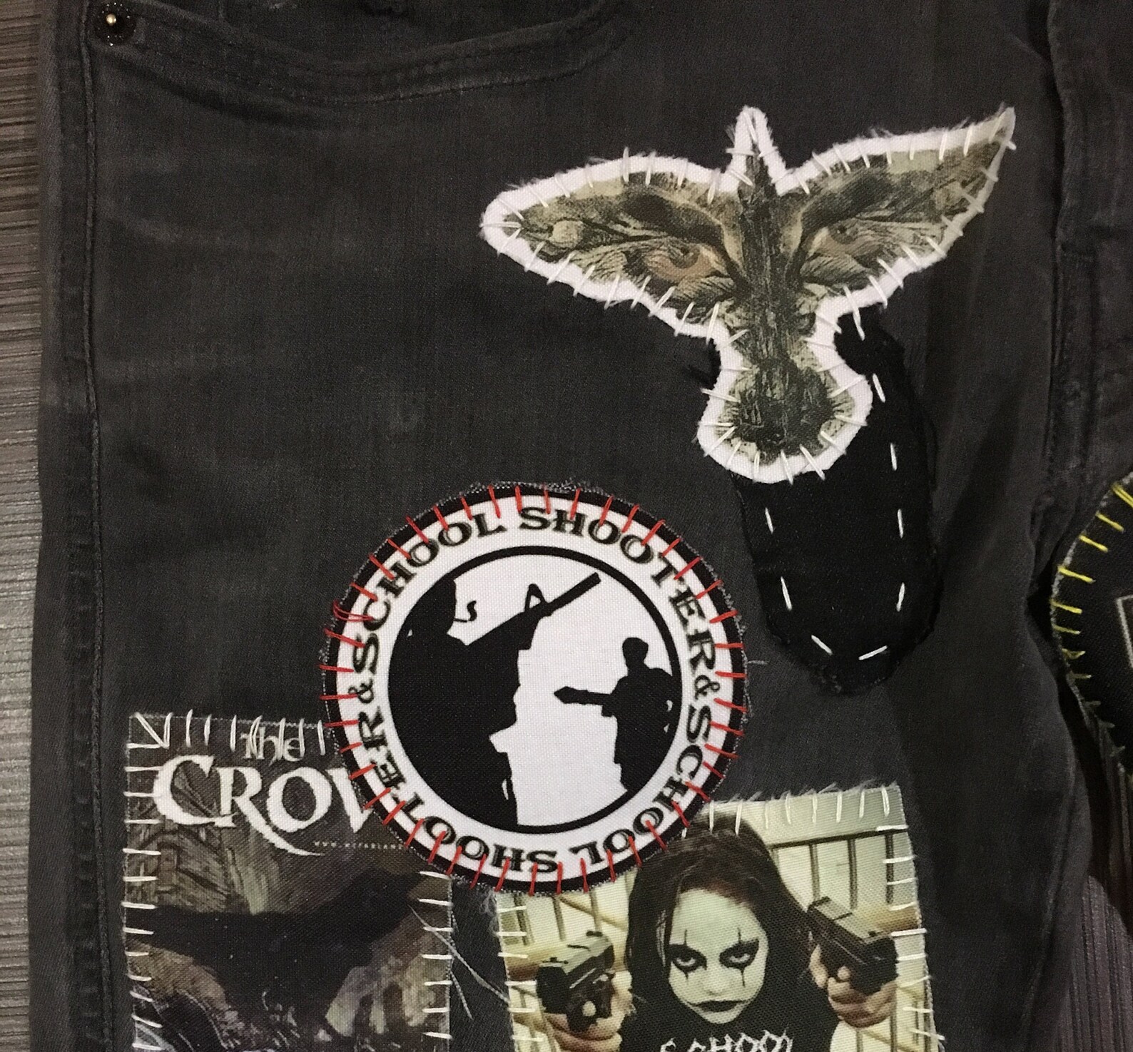 Handmade Jeans Inspired by the Crow - Etsy