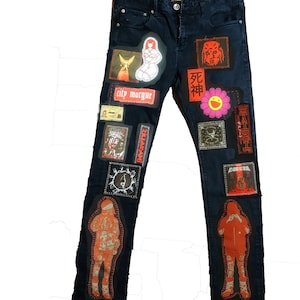 City Morgue LIVE Zillakami Sosmula Pants Handmade Jeans Patchwork M5T ...