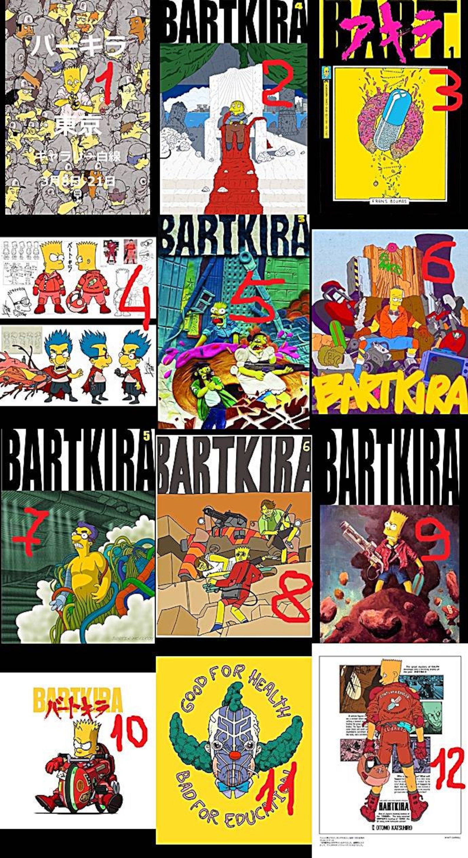 AKIRA Parody BARTKIRA Patch Set DTG for Sewing of Your Choice - Etsy
