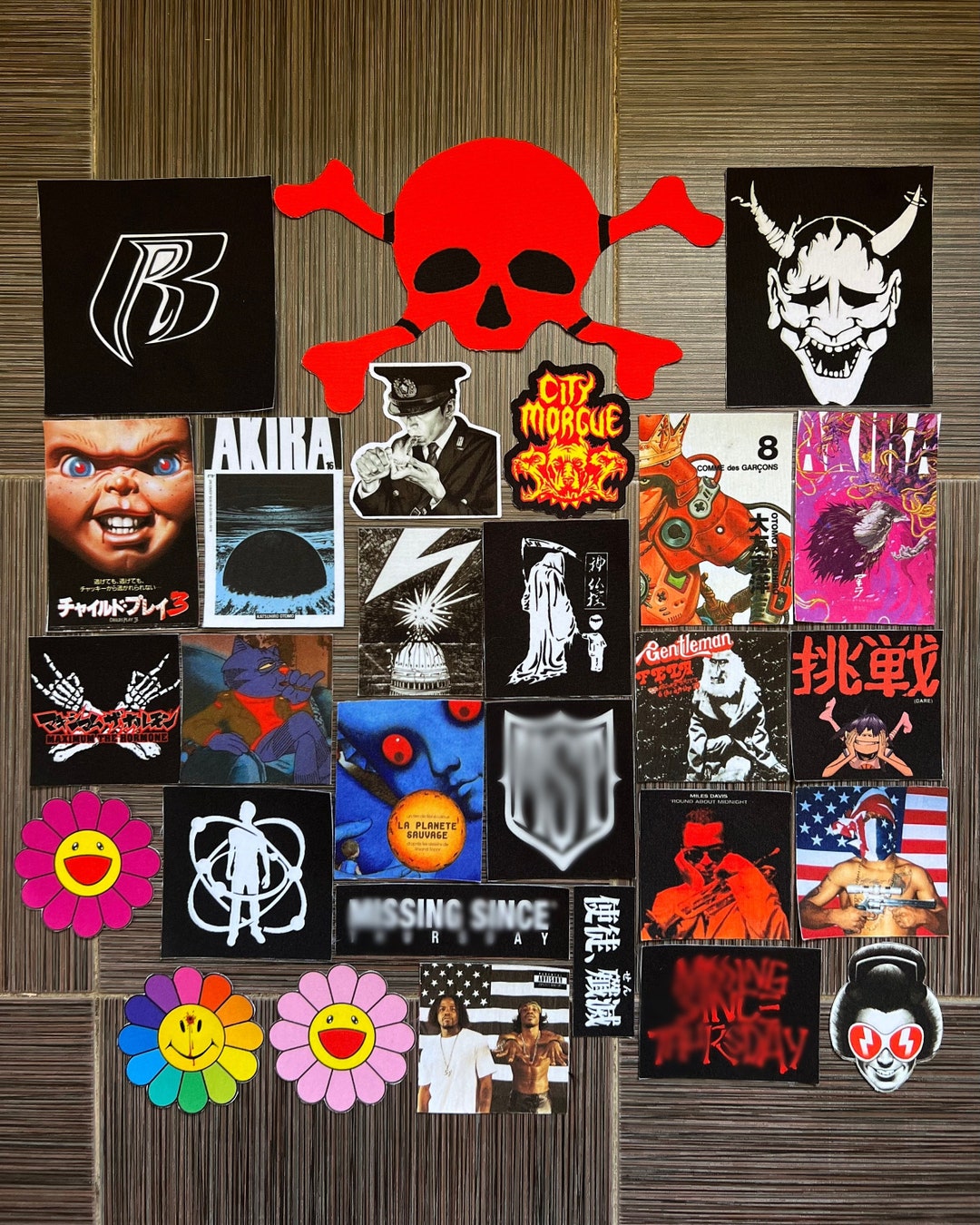 Custom DTG Patches for Sewing of Your Choice Set "pants With Skull 2 ...