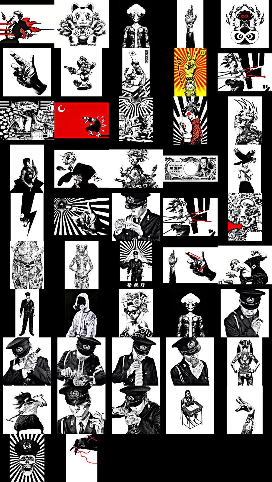 JAPANESE Patch Prints Set DTG Sew on Jeans - Etsy