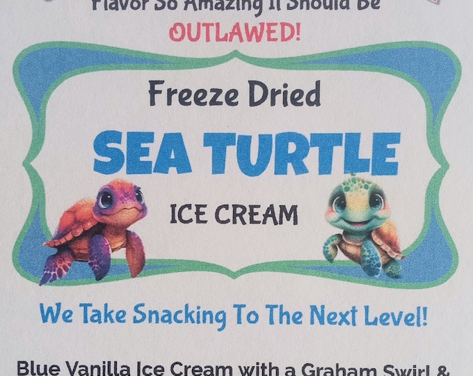 Freeze Dried Sea Turtle Ice Cream, Freeze Dried Candy, Easter Gift ...